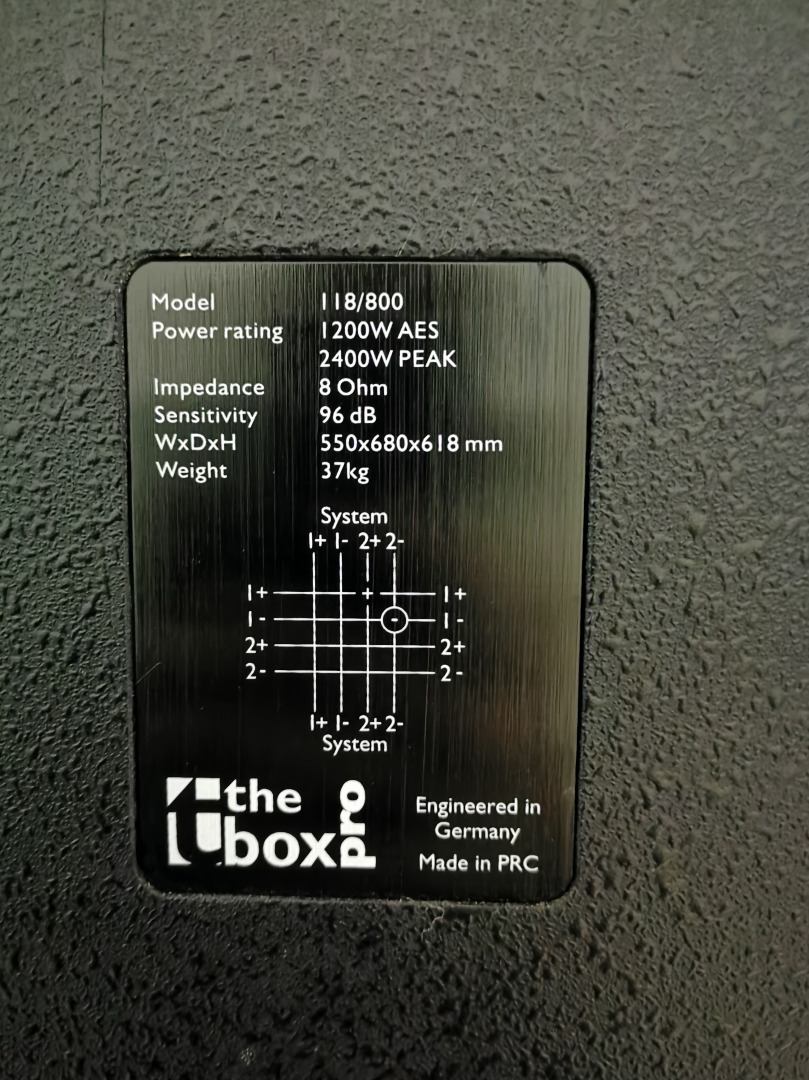 The box pro TP 118/800 | 350 EUR - Gebrauchte-Veranstaltungstechnik.de ...