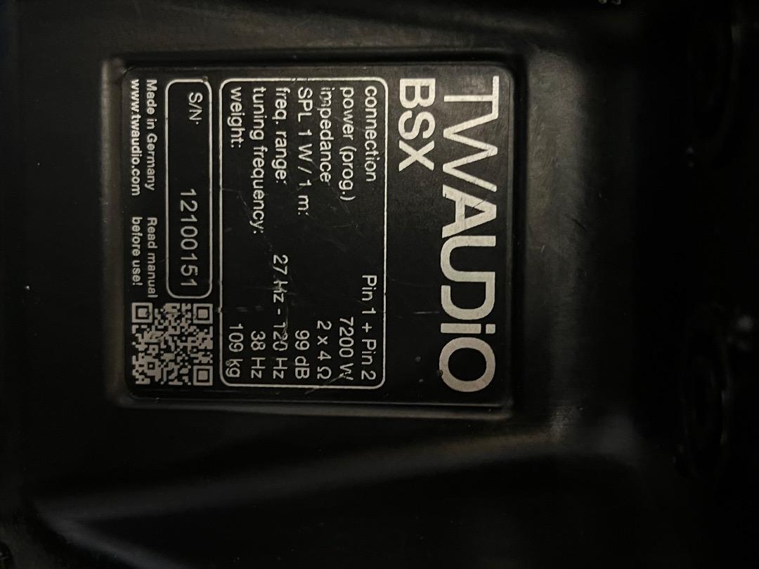 TW Audio BSX 2 x 21" Subwoofer | 3500 EUR - Gebrauchte ...
