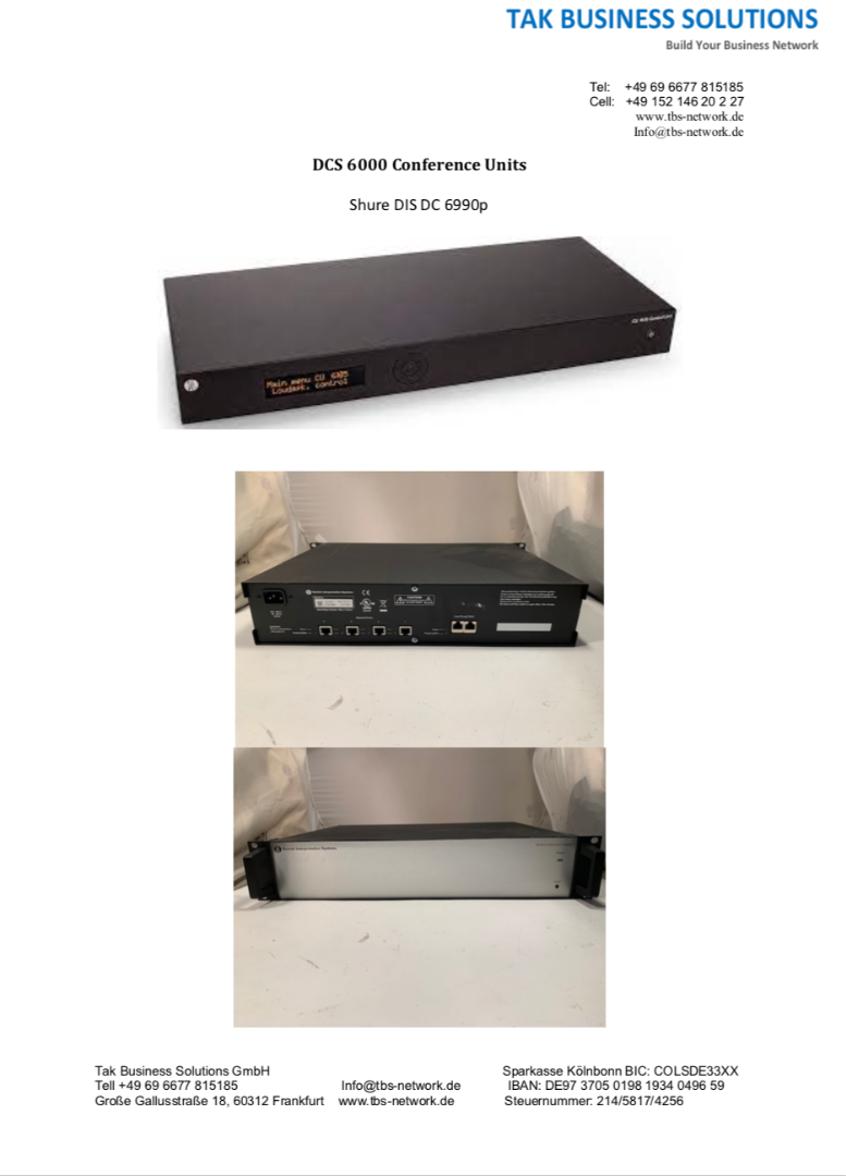 DIS Sure DIS DC 6990p gooseneck desktop conference room microphone ...