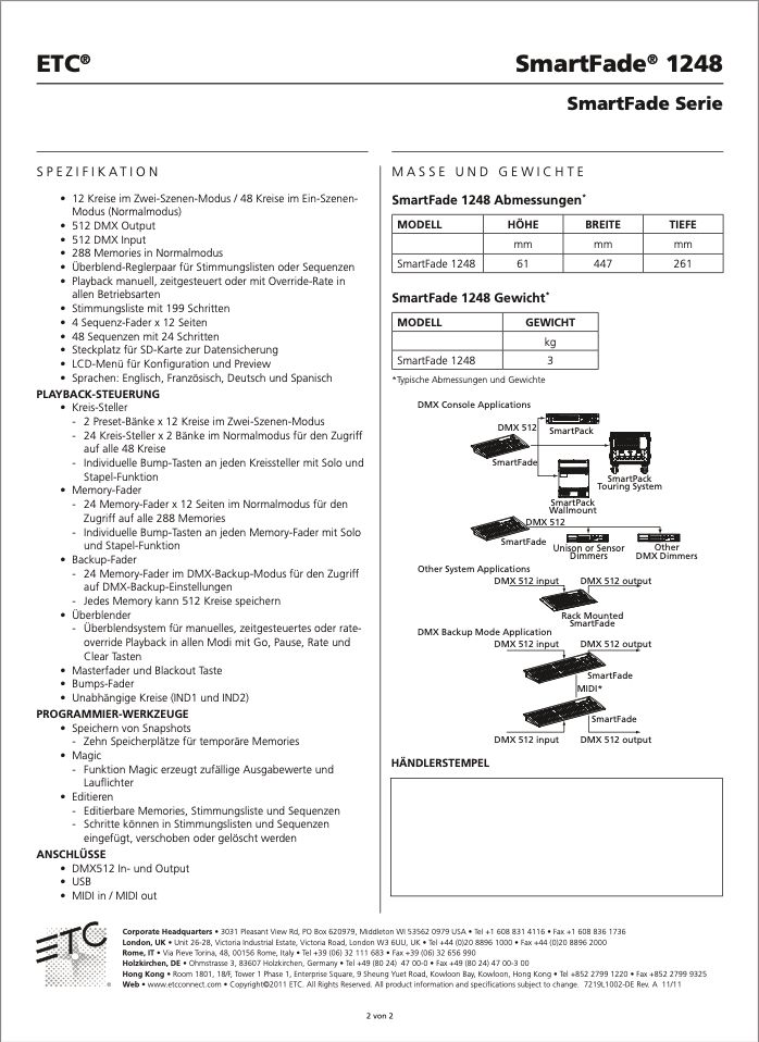 ETC SMARTFADE 1248 | 450 EUR - Gebrauchte-Veranstaltungstechnik.de ...